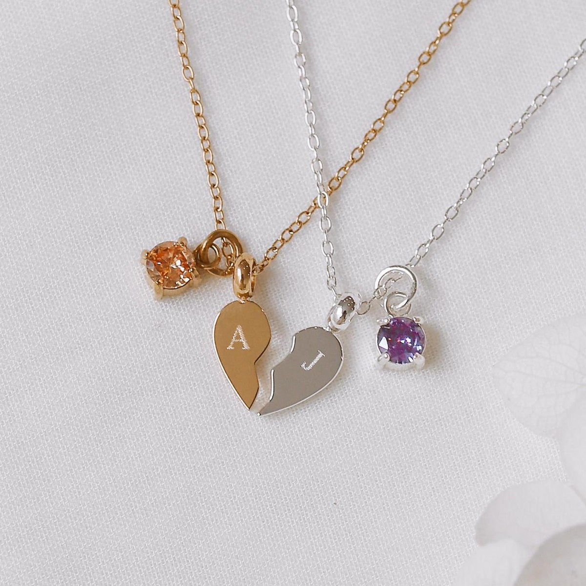 Jade - Stainless Steel Monogram Heart Necklaces – Frankly My Dear Store