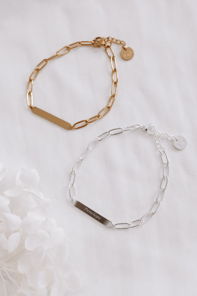 Lydia - Monogrammed Stainless Steel Bracelet – Frankly My Dear Store