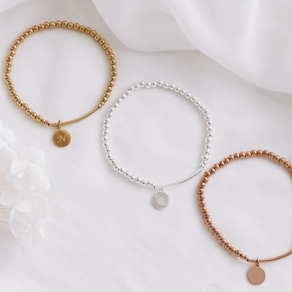 Eliza - Monogrammed Beaded Bracelet – Frankly My Dear Store