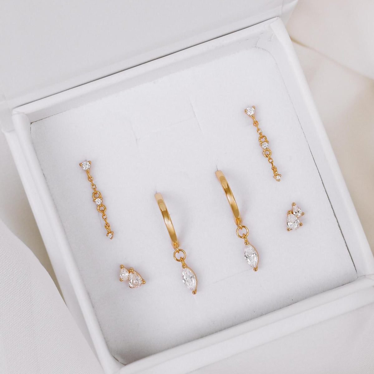 Olive Bundle - Sterling Silver Earring Stack – Frankly My Dear Store